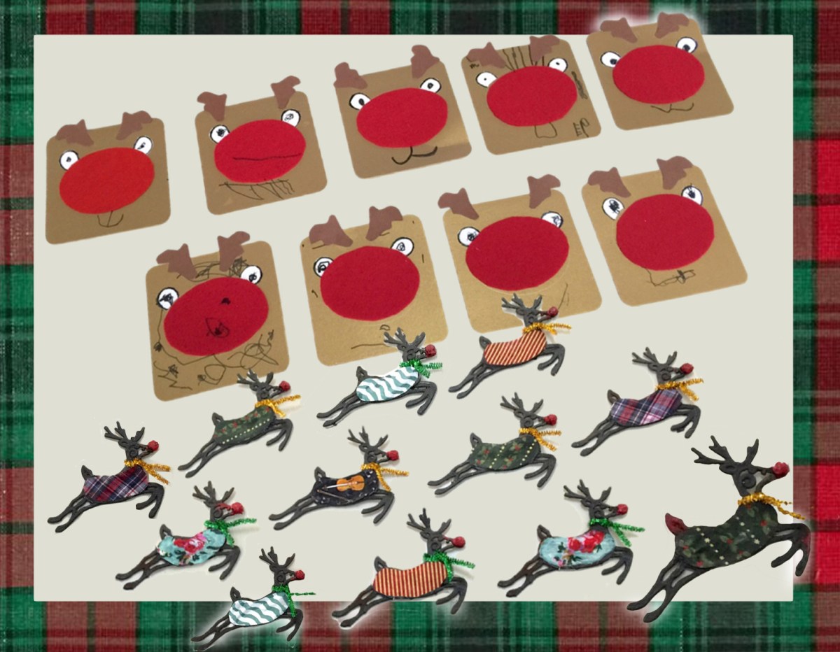 CHRISTMAS CRAFTS 3: Rudolph Décor & Artcard | DAILY DOSE OF ART